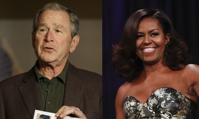 George W Bush and Michelle Obama | AFRO American Newspapers