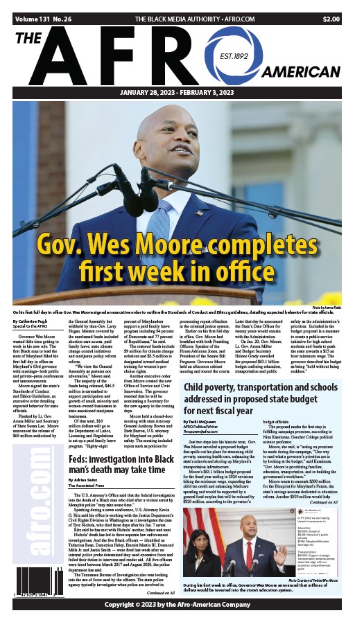 Afro e-Edition 01-27-2023 | AFRO American Newspapers