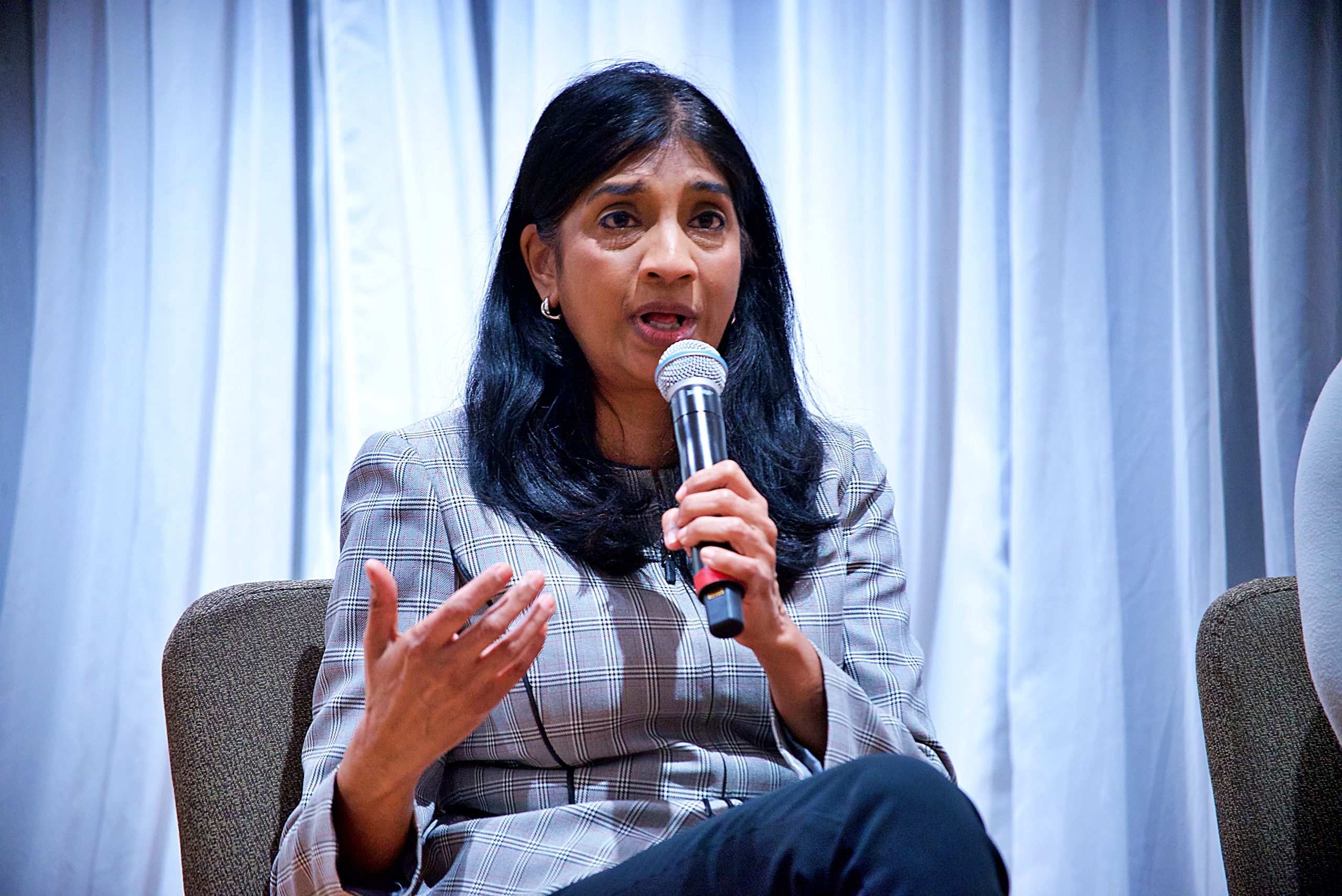 1. Lt. Gov. Aruna Miller speaks to those gathered for the STEM event ...