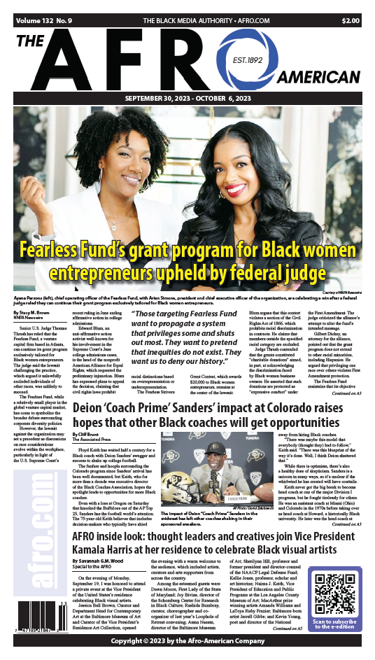Afro e-edition 09-29-2023 | AFRO American Newspapers