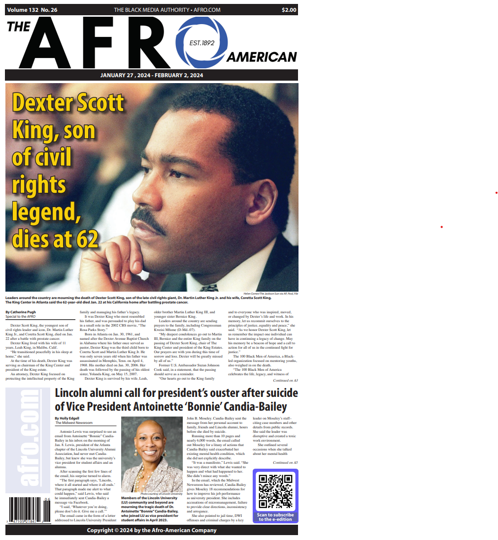 Baltimore-Washington e-Edition | AFRO American Newspapers