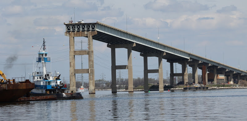 Vessels travel through temporary channel as wreckage from Key Bridge ...