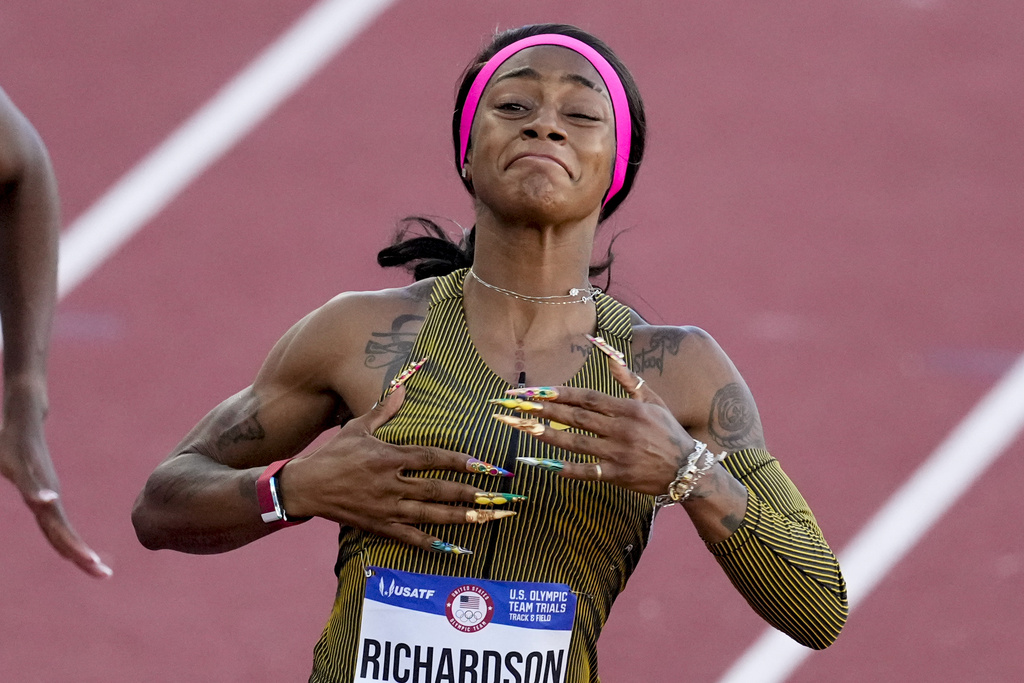 Richardson wins 100m at US track trials, eyes Paris Olympics gold ...
