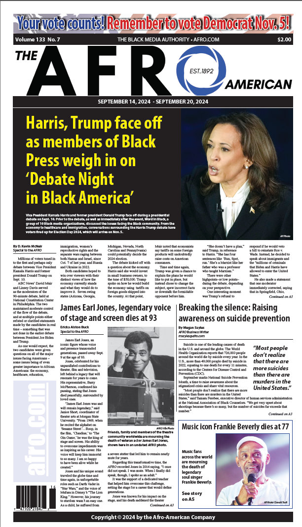 Baltimore-Washington e-Edition | AFRO American Newspapers