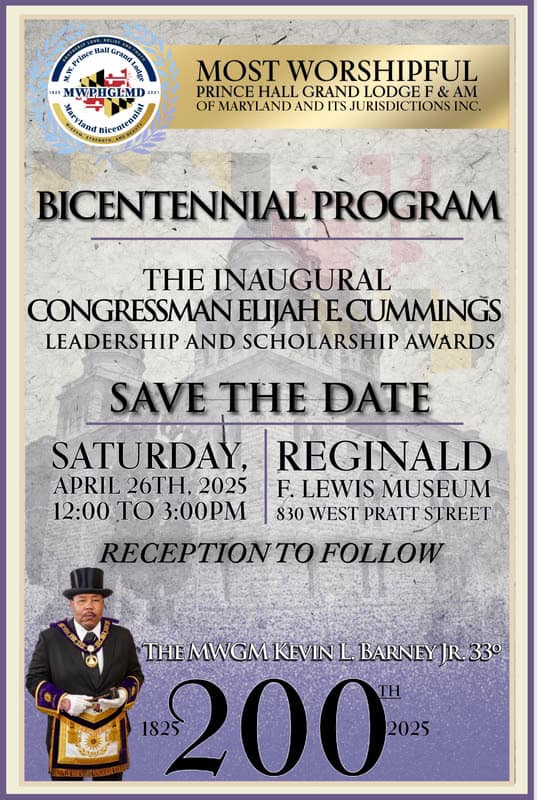 MD Prince Hall Masons Event Poster | AFRO American Newspapers