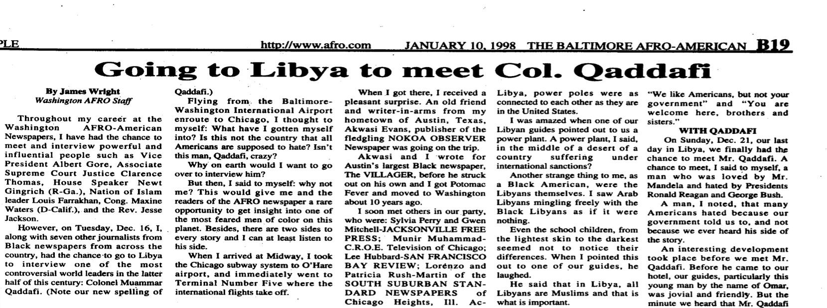 jan. 1998 | AFRO American Newspapers
